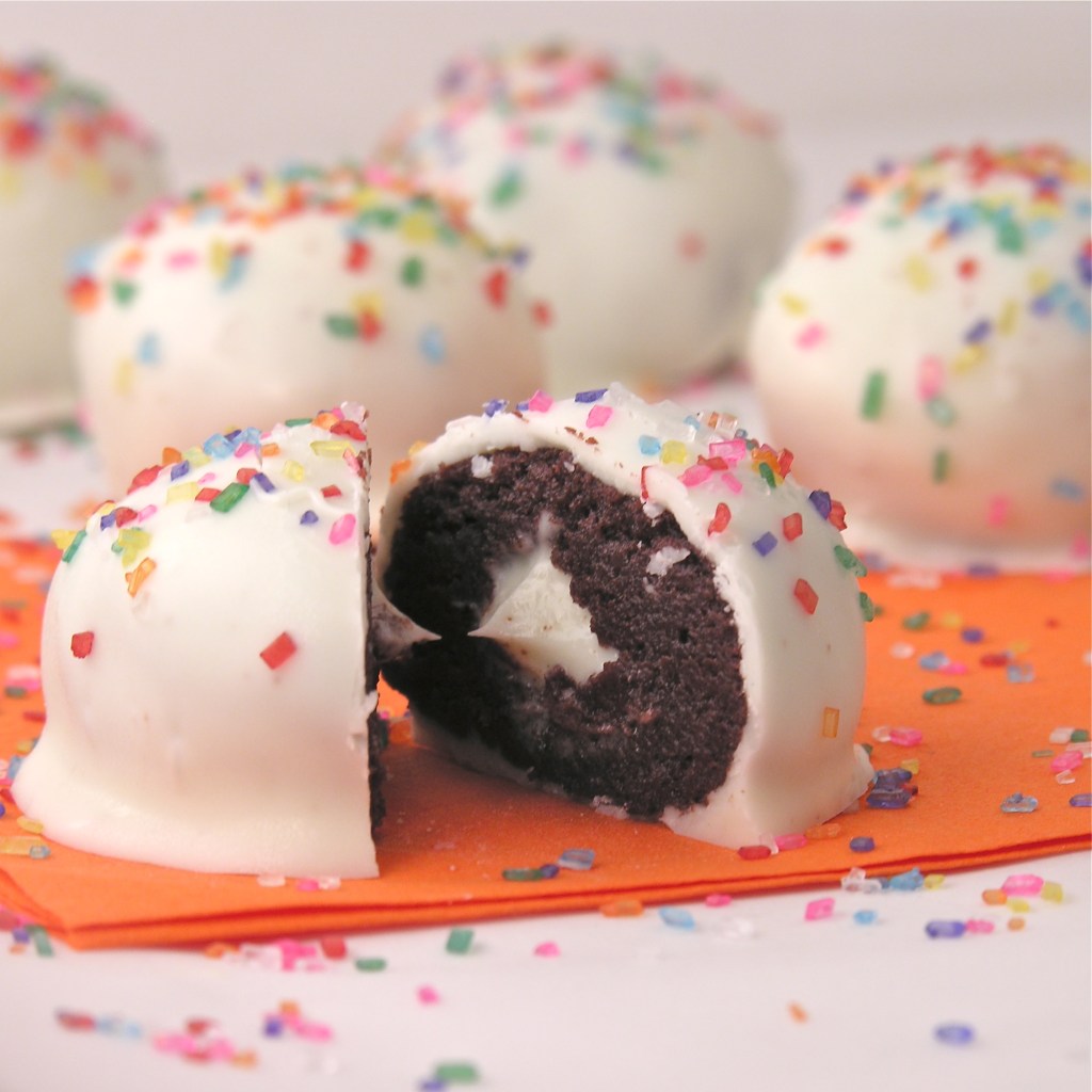 cream filled cake balls | EASYBAKED