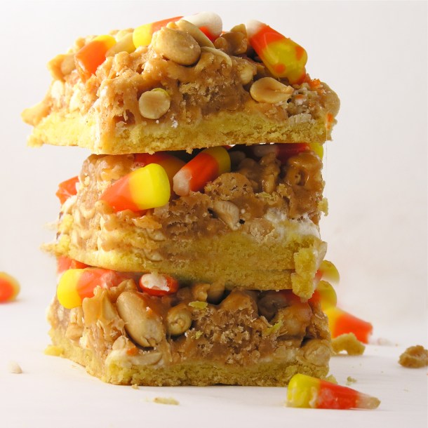 Candy Corn Peanut Bars | EASYBAKED