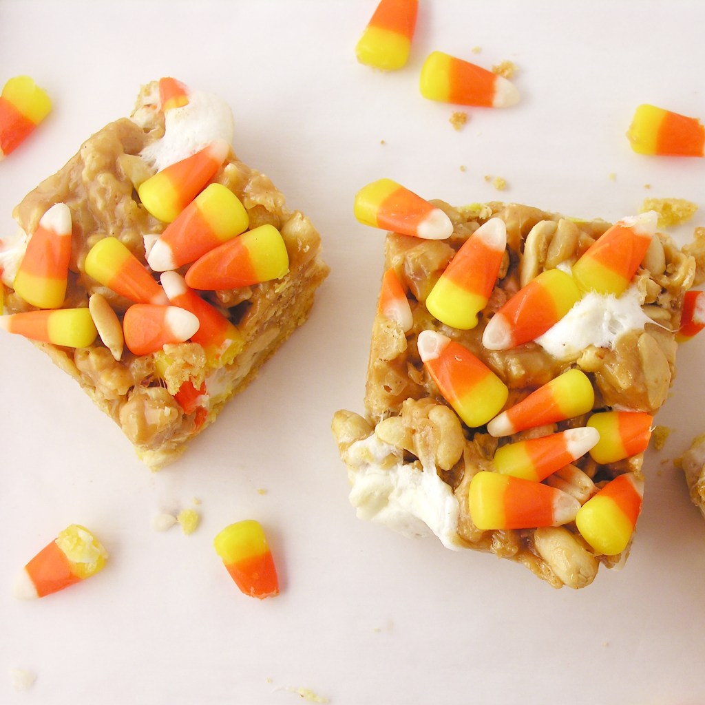 Candy Corn Peanut Bars | EASYBAKED