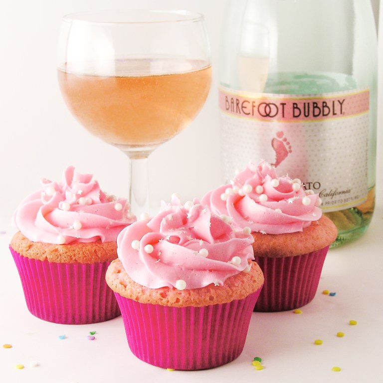 Pink Champagne and Raspberry Cupcakes! | EASYBAKED