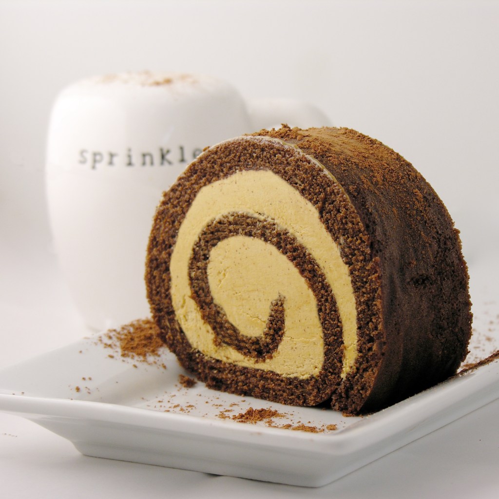 Chocolate Cake Roll with a Cinnamon Caramel Filling | EASYBAKED