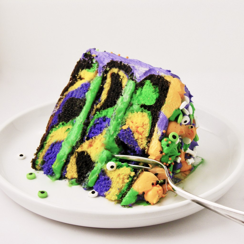 Tie Dye Slime Cake for Halloween! | EASYBAKED